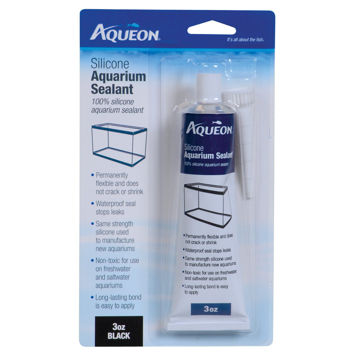 Aqueon Silicone Aquarium Sealant - Black - 3 oz – AGE OF AQUARIUMS LIVE FISH AND PLANTS