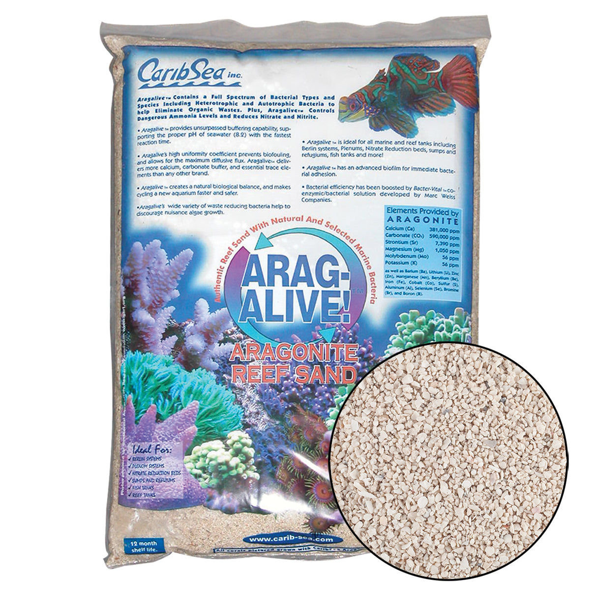 Caribsea Arag-Alive! Special Grade Reef Sand – AGE OF AQUARIUMS LIVE ...