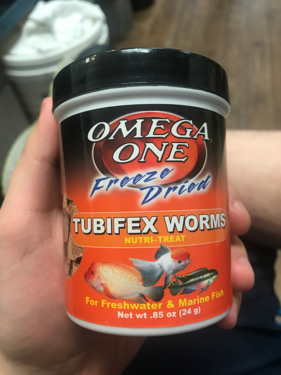 Omega One Freeze Dried Tubifex Worms – AGE OF AQUARIUMS LIVE FISH AND ...